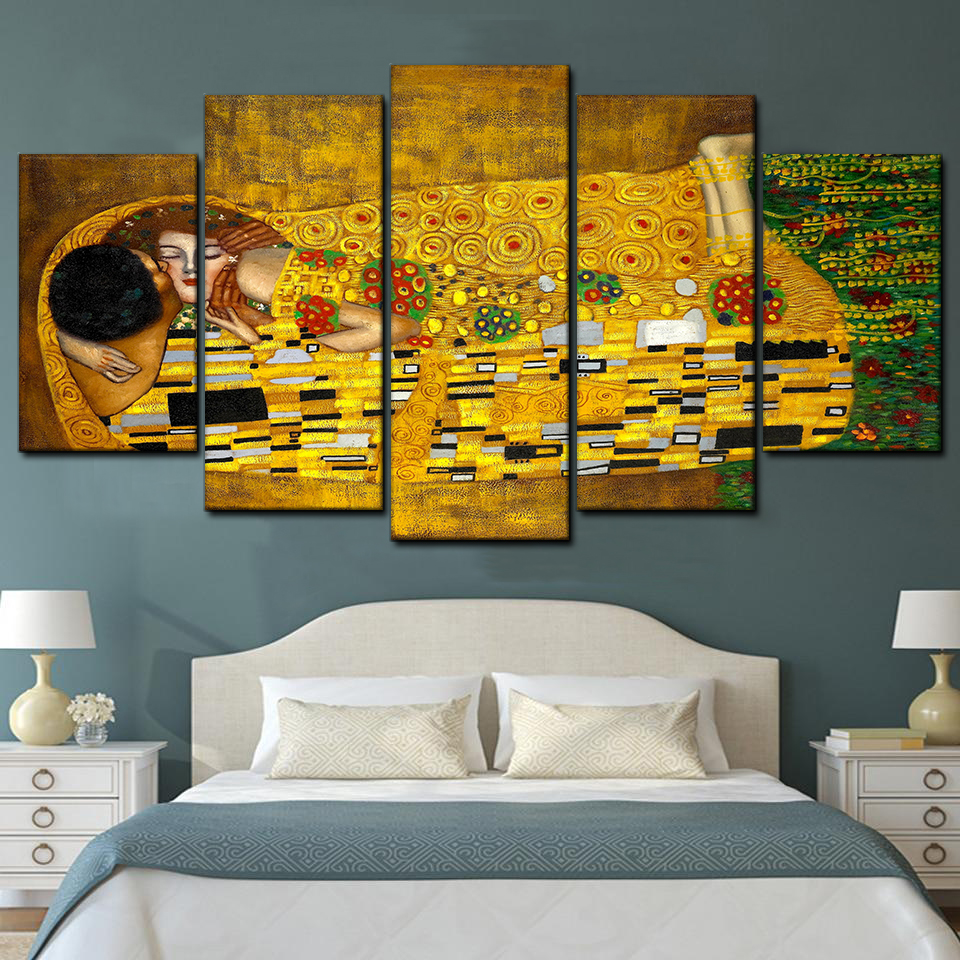 Framed Art La Pastiche Fulfillment - The Embrace (Luxury Line) Gustav ...