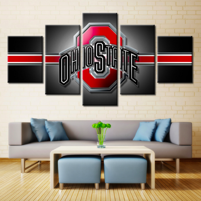 Buckeyes Of Ohio State – Sport 5 Panel Canvas Art Wall Decor-CV
