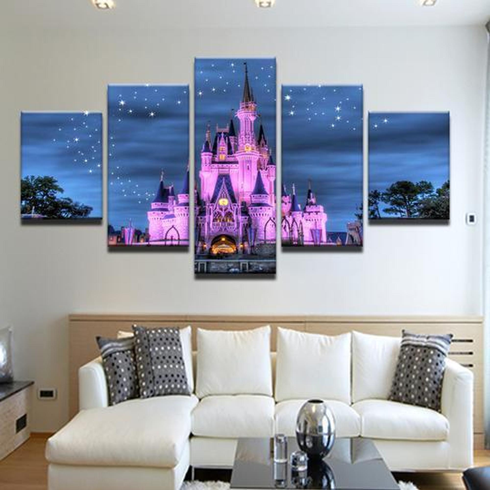 Cinderella Castle Disney World Magic Kingdom Disney – 5 Panel Canvas ...