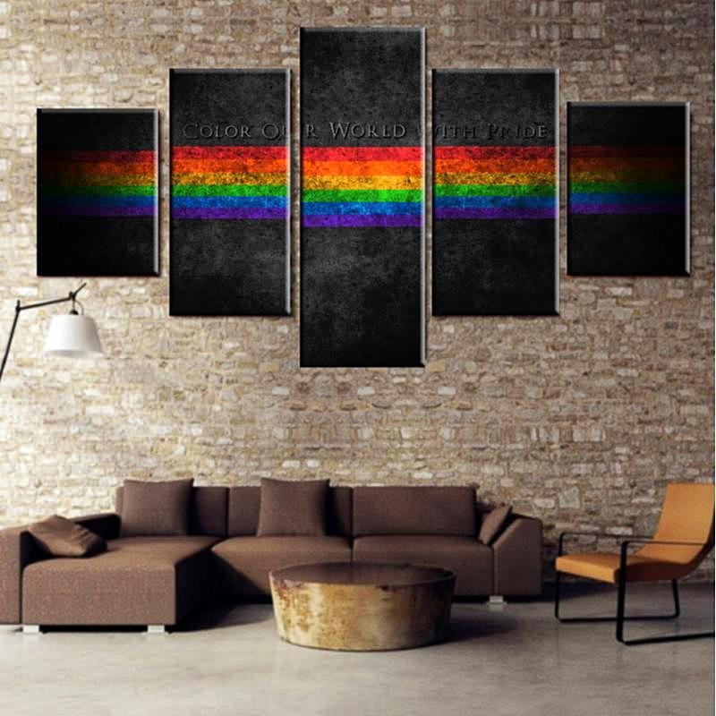 Color Our World With Pride – Lgbt Canvas Paintings Wall Art