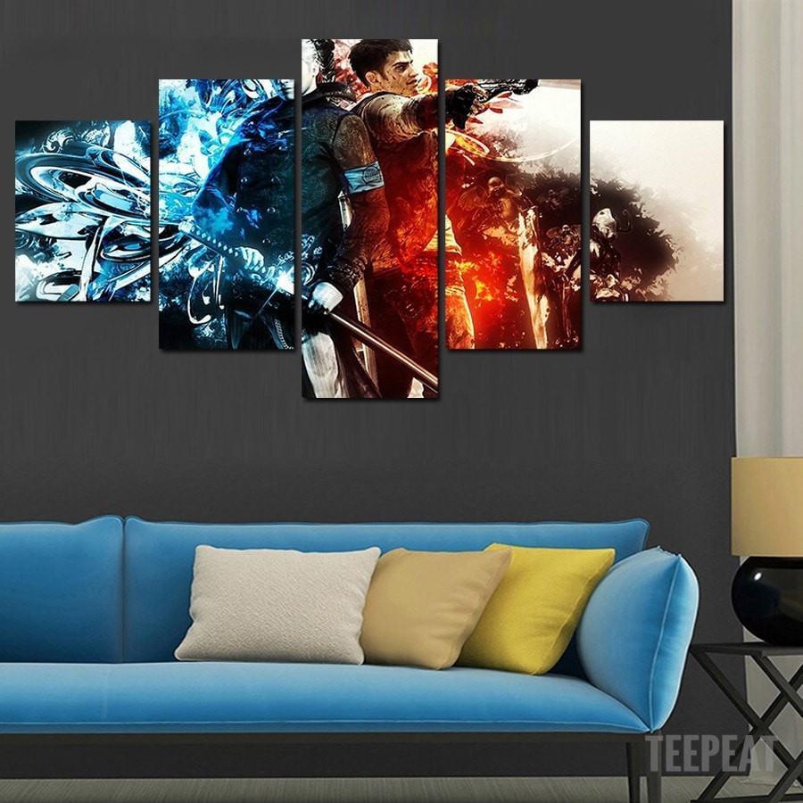 Dante And Vergil – Movie 5 Panel Canvas Art Wall Decor – CA Go Canvas