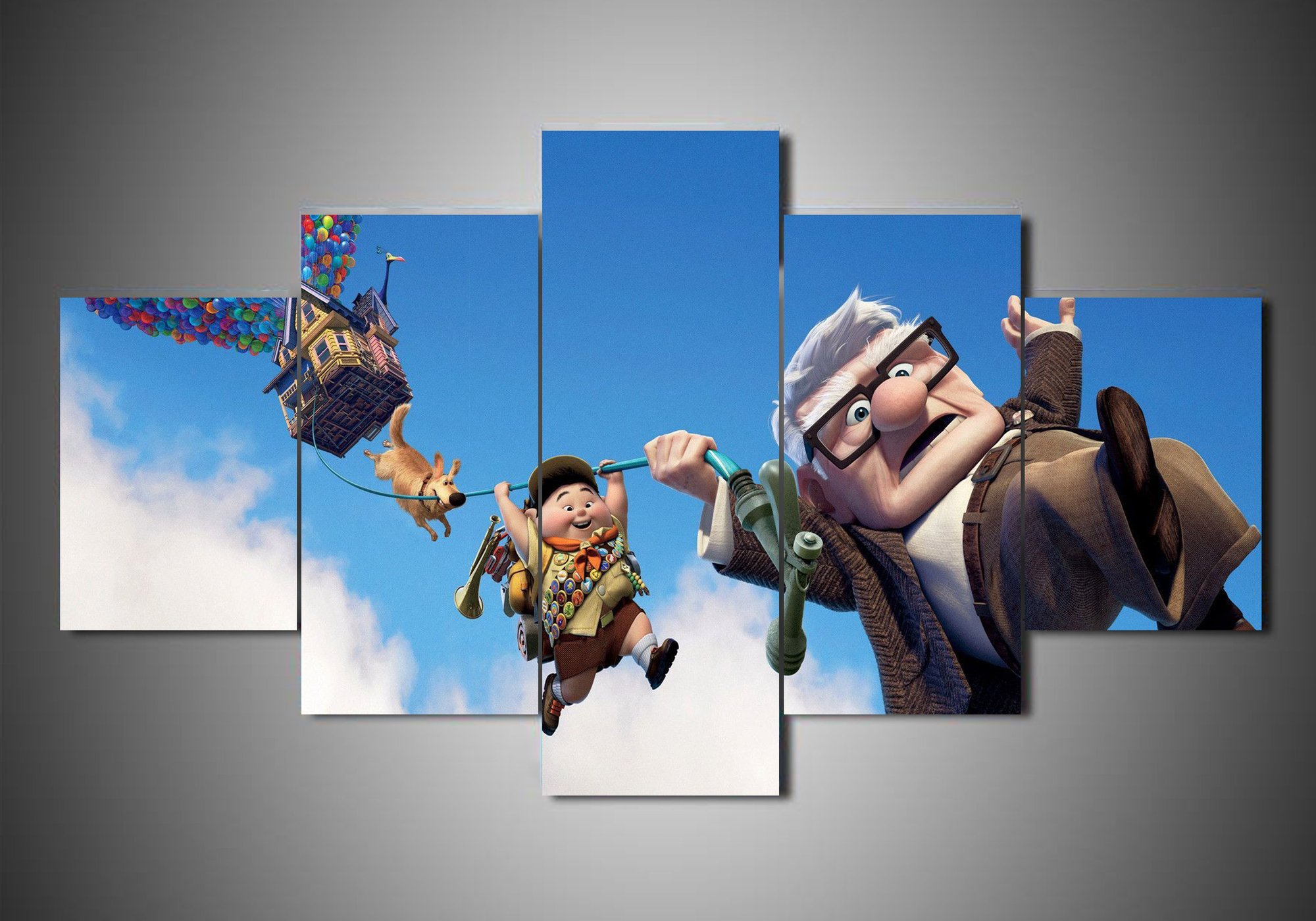 Up 2 – Cartoon 5 Panel Canvas Art Wall Decor – CA Go Canvas