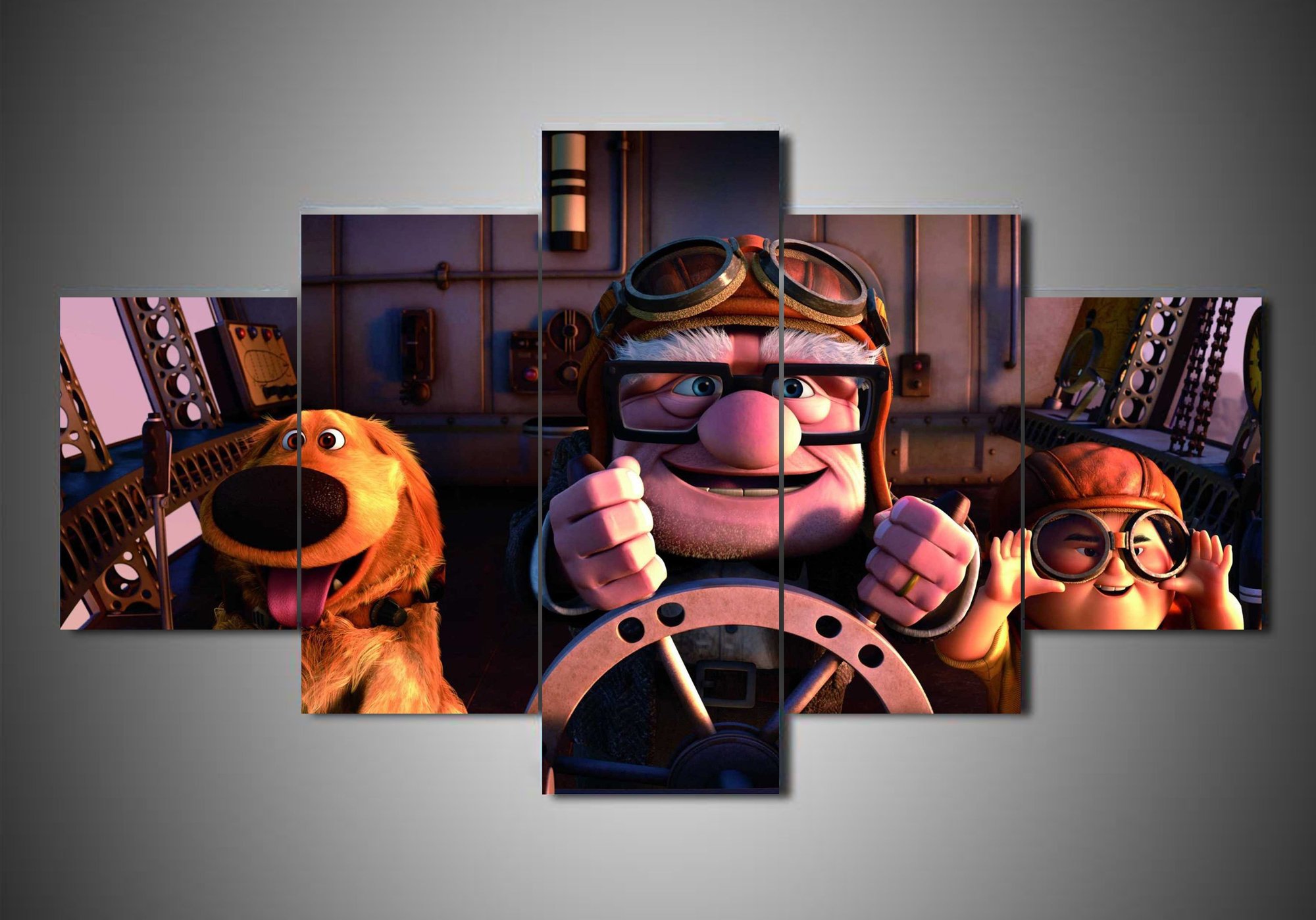 Up 3 – Cartoon 5 Panel Canvas Art Wall Decor