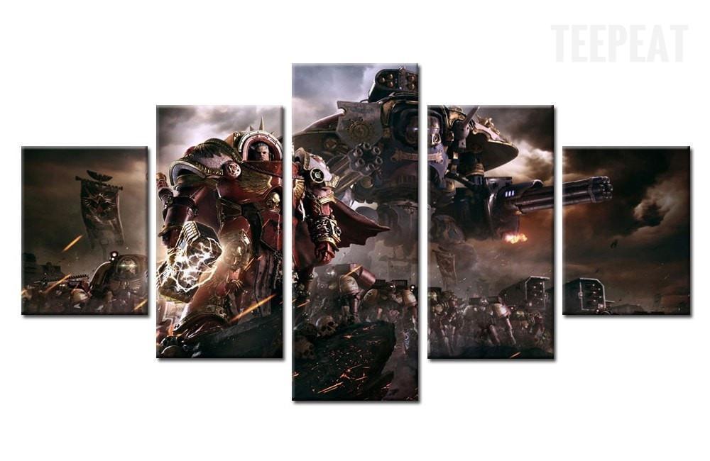 Warhammer 40K: Dawn Of War Philippe Boulle Gaming – 5 Panel Canvas Art ...