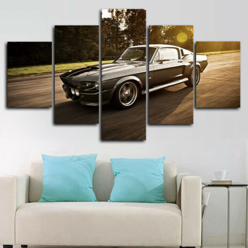 Ford Mustang Shelby GT500 Car Wall Art Canvas Decor Printing